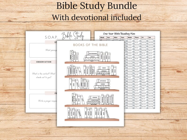 Bible Study Bundle: Daily Devotional, Verse Mapping (PDF Digital) - Etsy