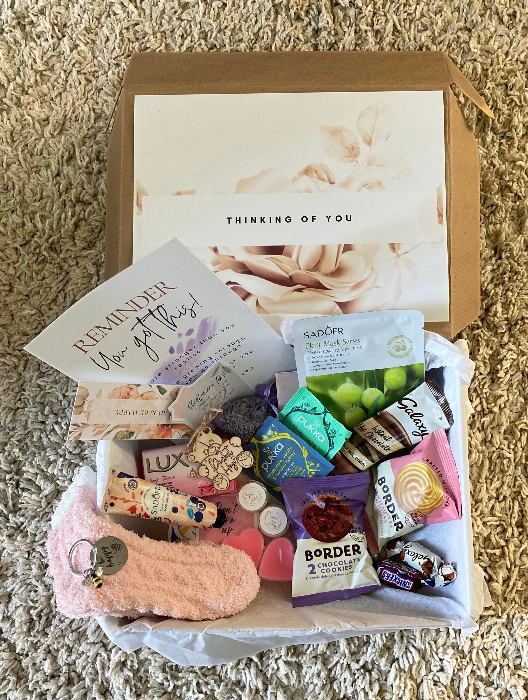 14 Day Hug in a Box, 21 Day Self Care Box, Get Well Soon, Word Art ...