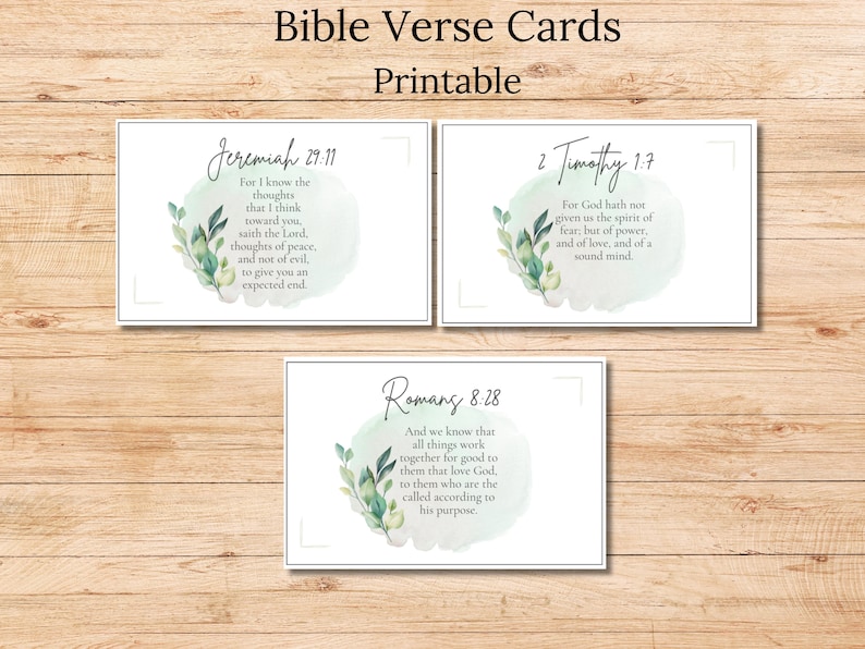 Kjv Bible Verse Cards, 64 Encouraging Verses, Printable Scripture Cards ...