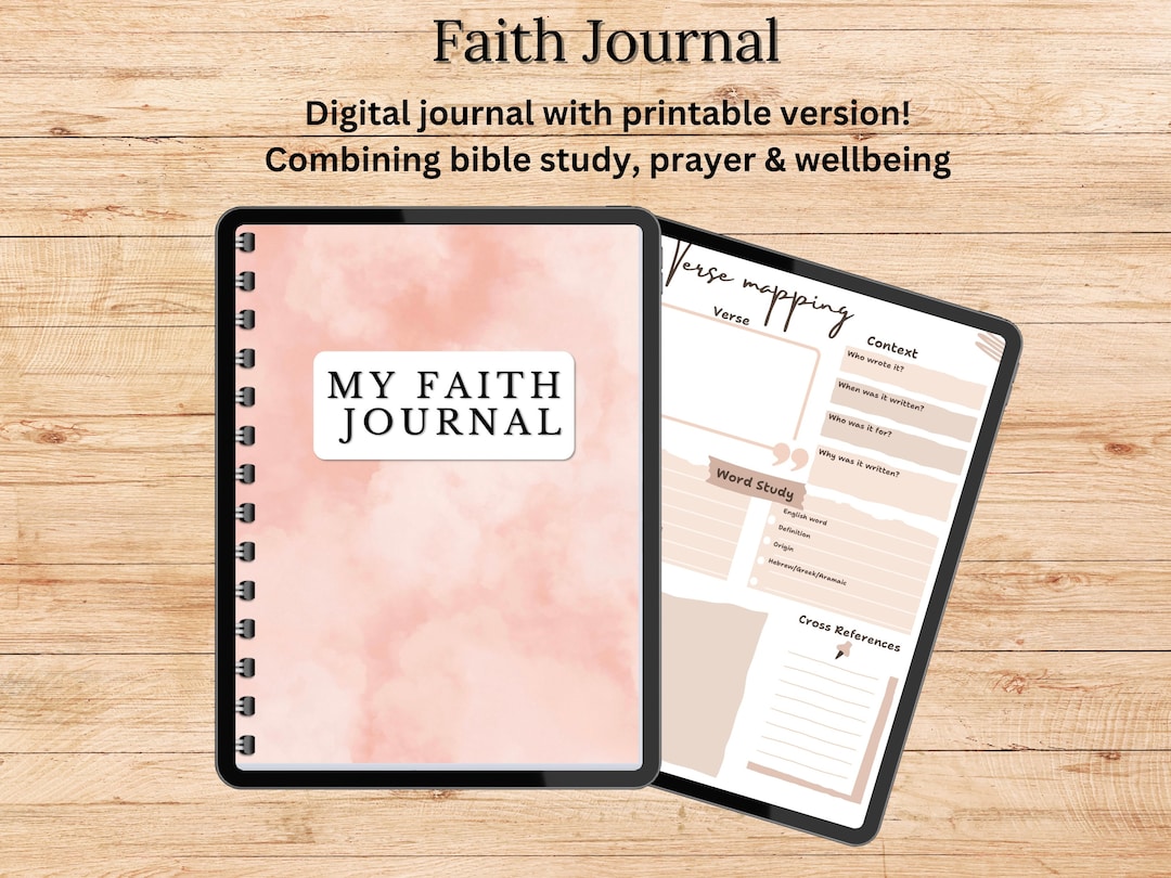 Digital Faith Journal, Printable, Verse Mapping Journal, Faith Planner ...