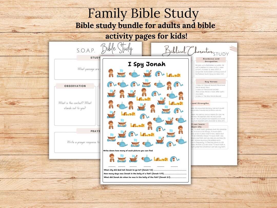 Family Bible Study, Bible Worksheets for Kids, Character Study, Verse ...