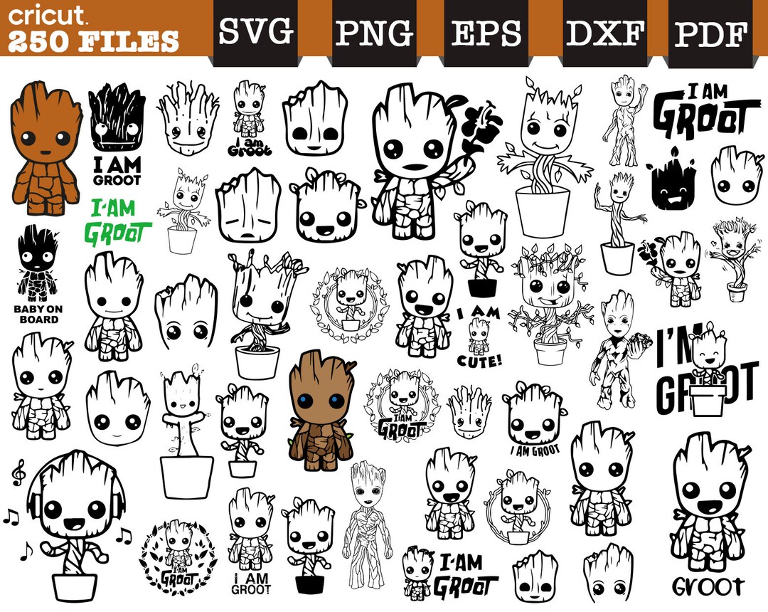 Baby groot svg / groot svg / i am groot svg / groot png / Descarga ...