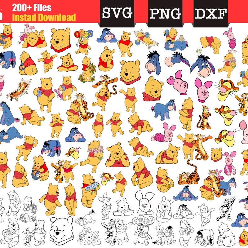 Winnie the Pooh Svg - Etsy