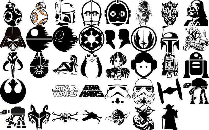 Star Wars Svg 2500 Starwars Svg Bundle Star Wars Png Svg - Etsy