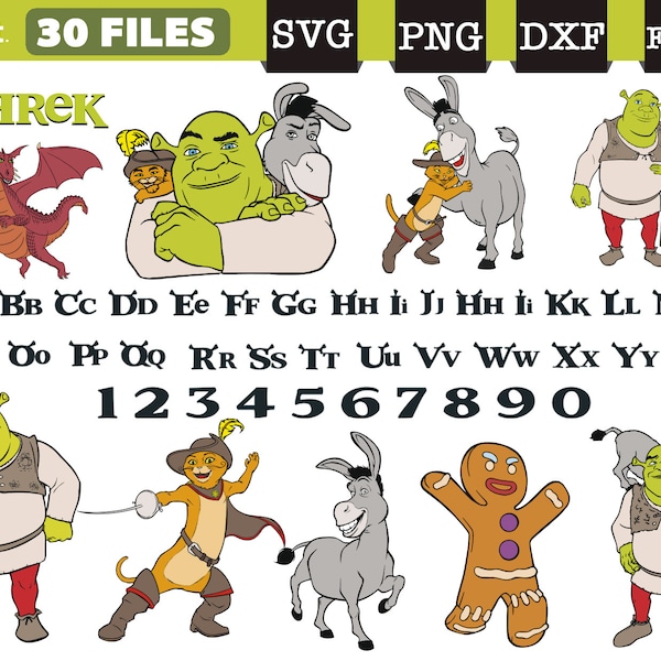 Silueta shrek svg - Etsy Österreich