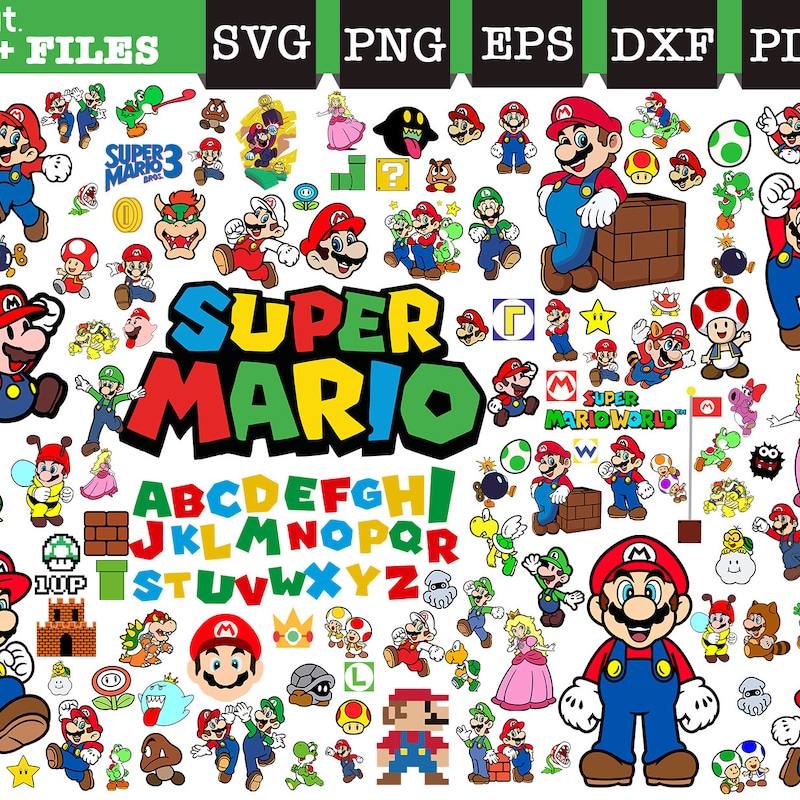 Mario Svg - Etsy