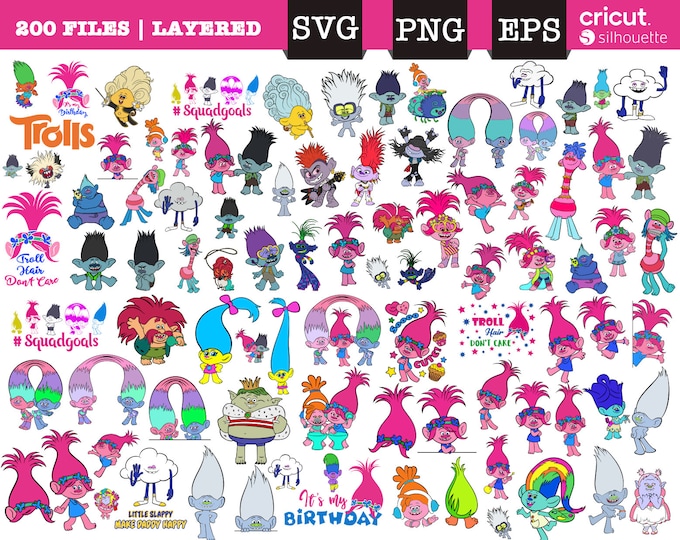 Trolls Poppy SVG Bundle, Trolls Svg, Troll Svg, Poppy Svg, Trolls ...