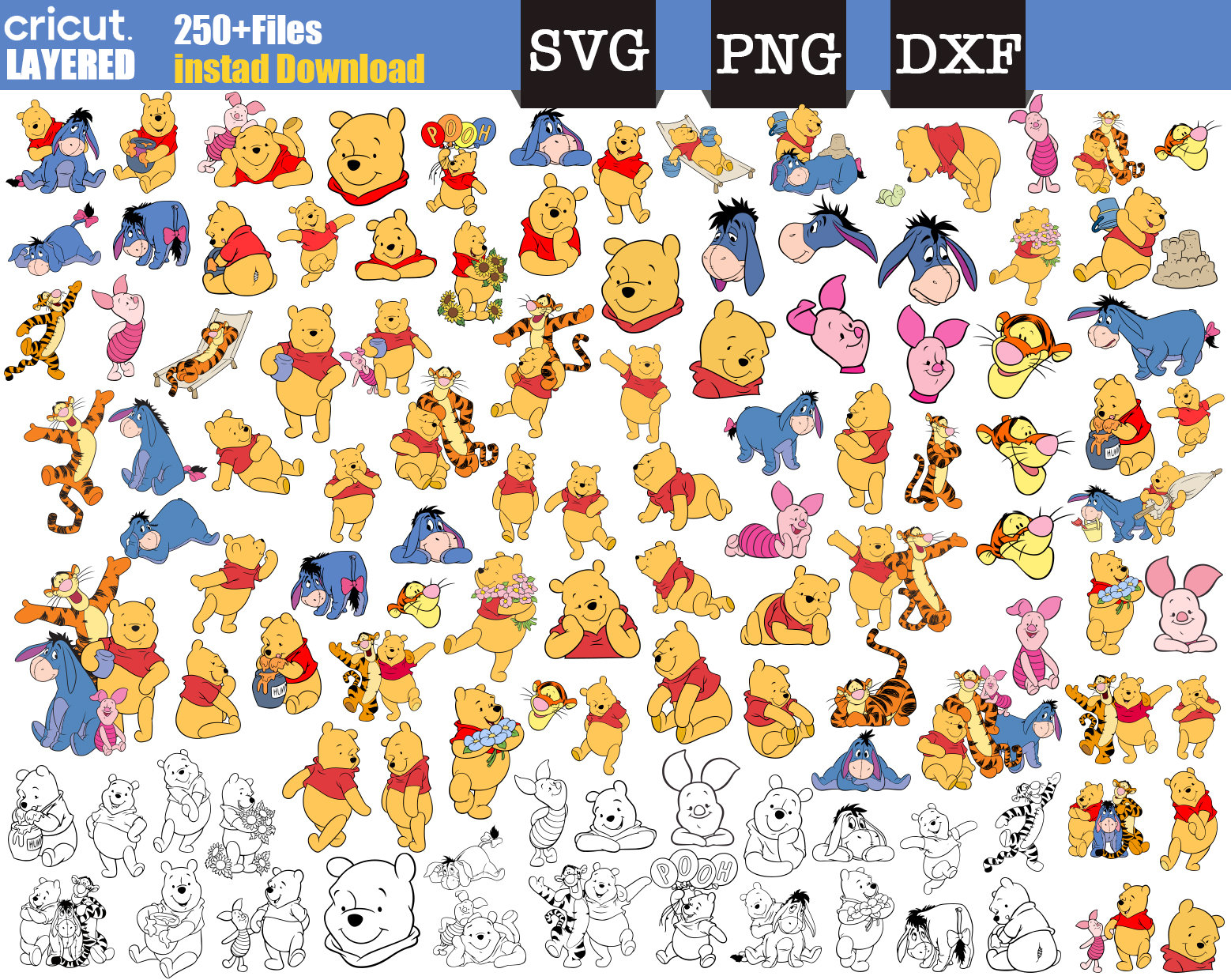 Winnie the Pooh Svg Pooh Svg Pooh Bear Svg Winnie Pooh Svg - Etsy Canada