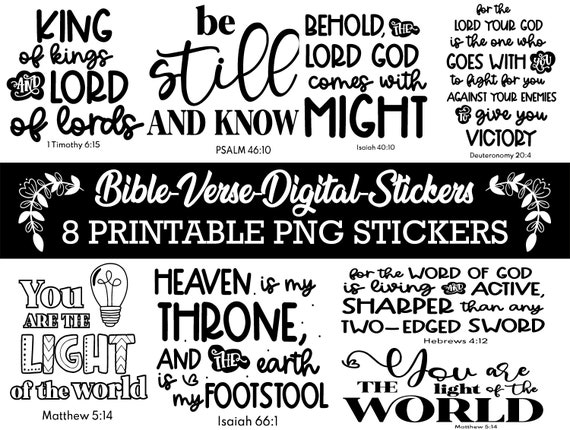 Bible-verse-digital-stickers-png Printable Digital Download - Etsy