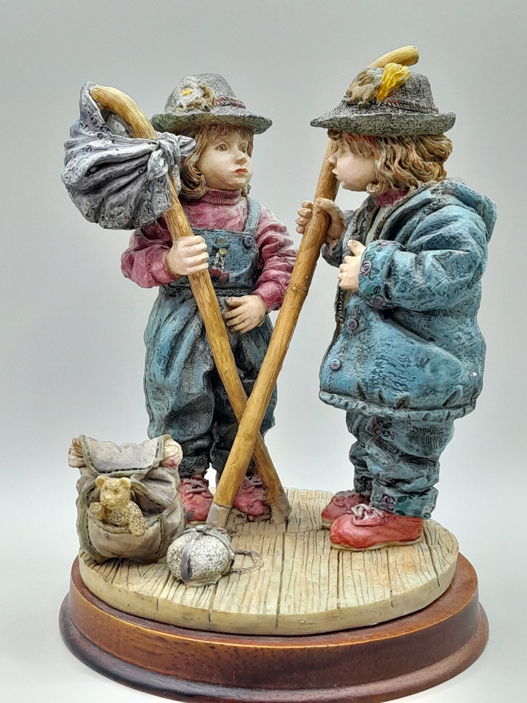 Vintage Marlo Collection Two Girls Figurine runaway's - Etsy