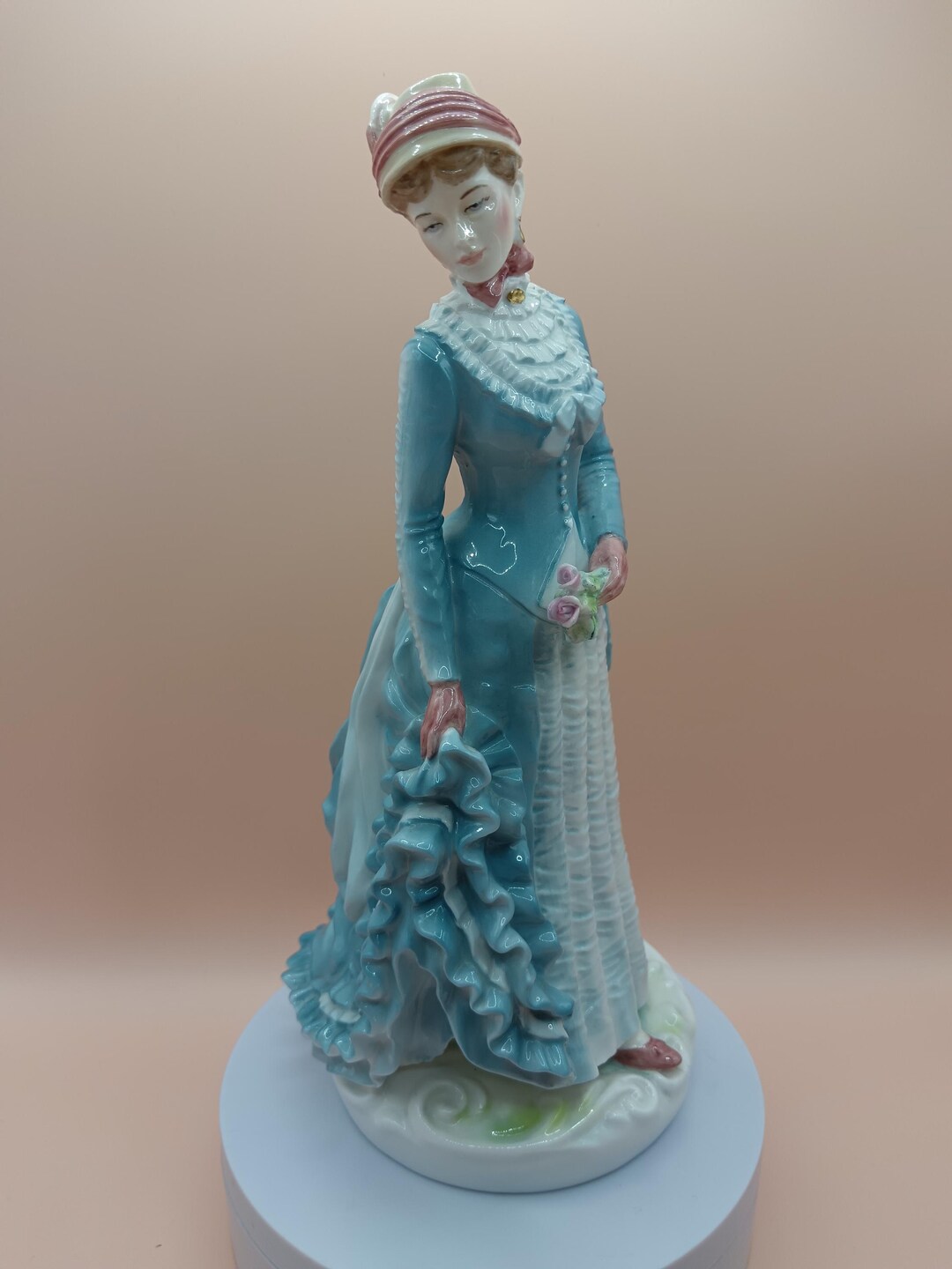 Royal Worcester Figurine Walking Out Dresses 1878 the Bustle 24cm Tall ...