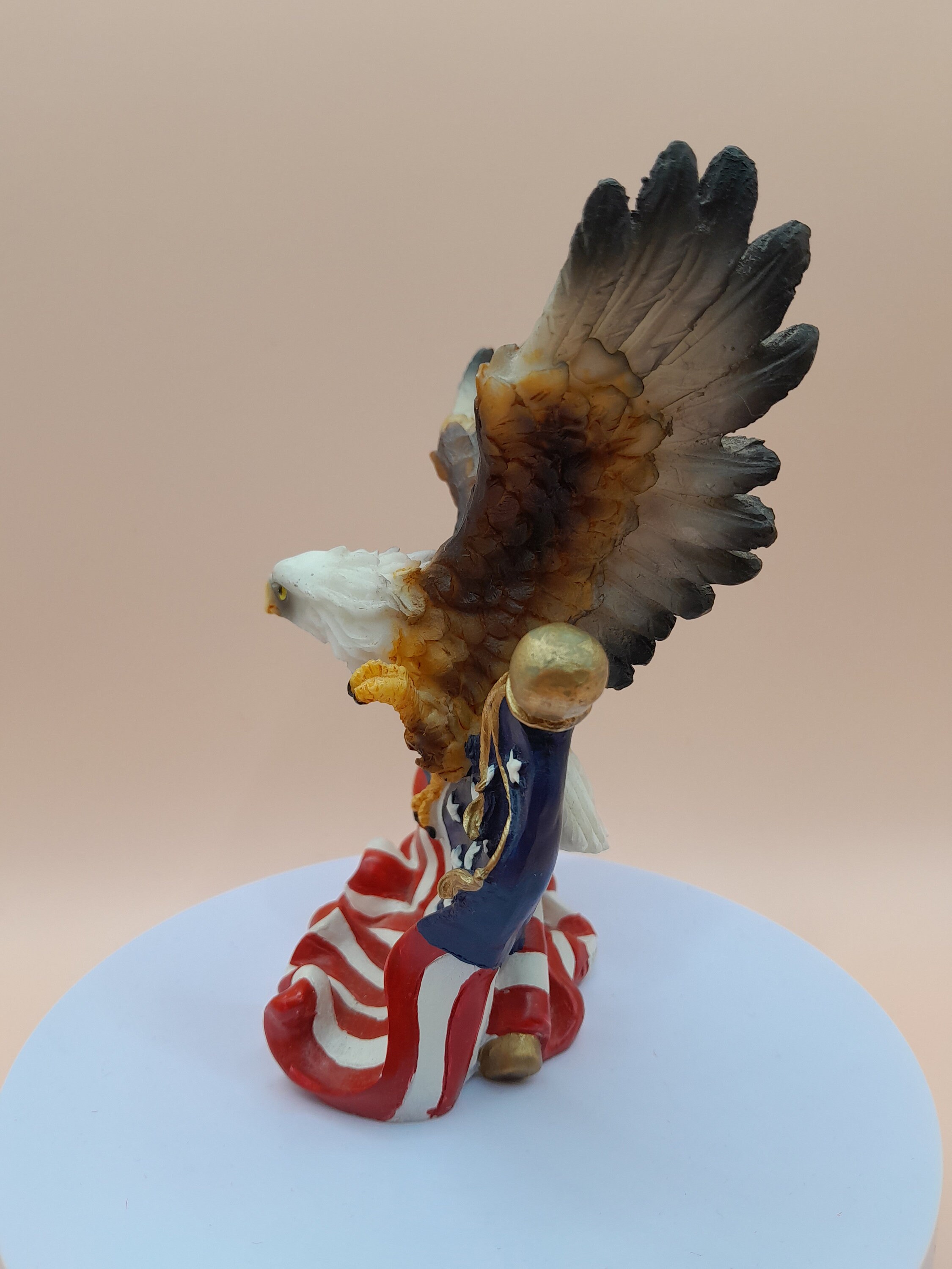 Eagle on United States Flag Figurine 13cm Tall - Etsy