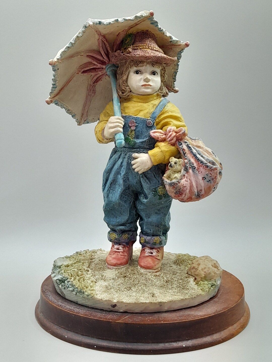 Vintage Marlo Collection Girl Under Umbrella Figurine19cm - Etsy