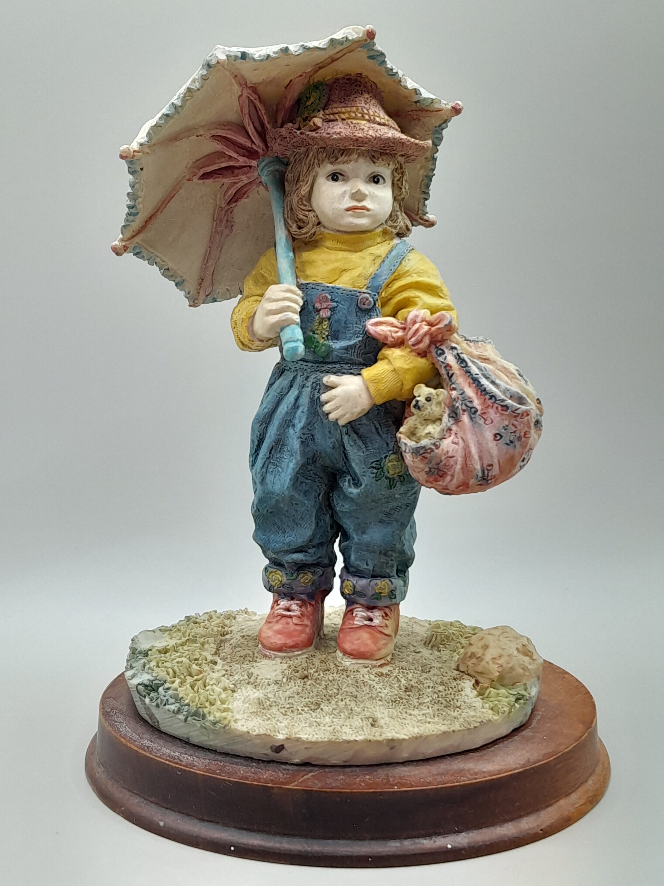 Vintage Marlo Collection Girl Under Umbrella Figurine19cm - Etsy