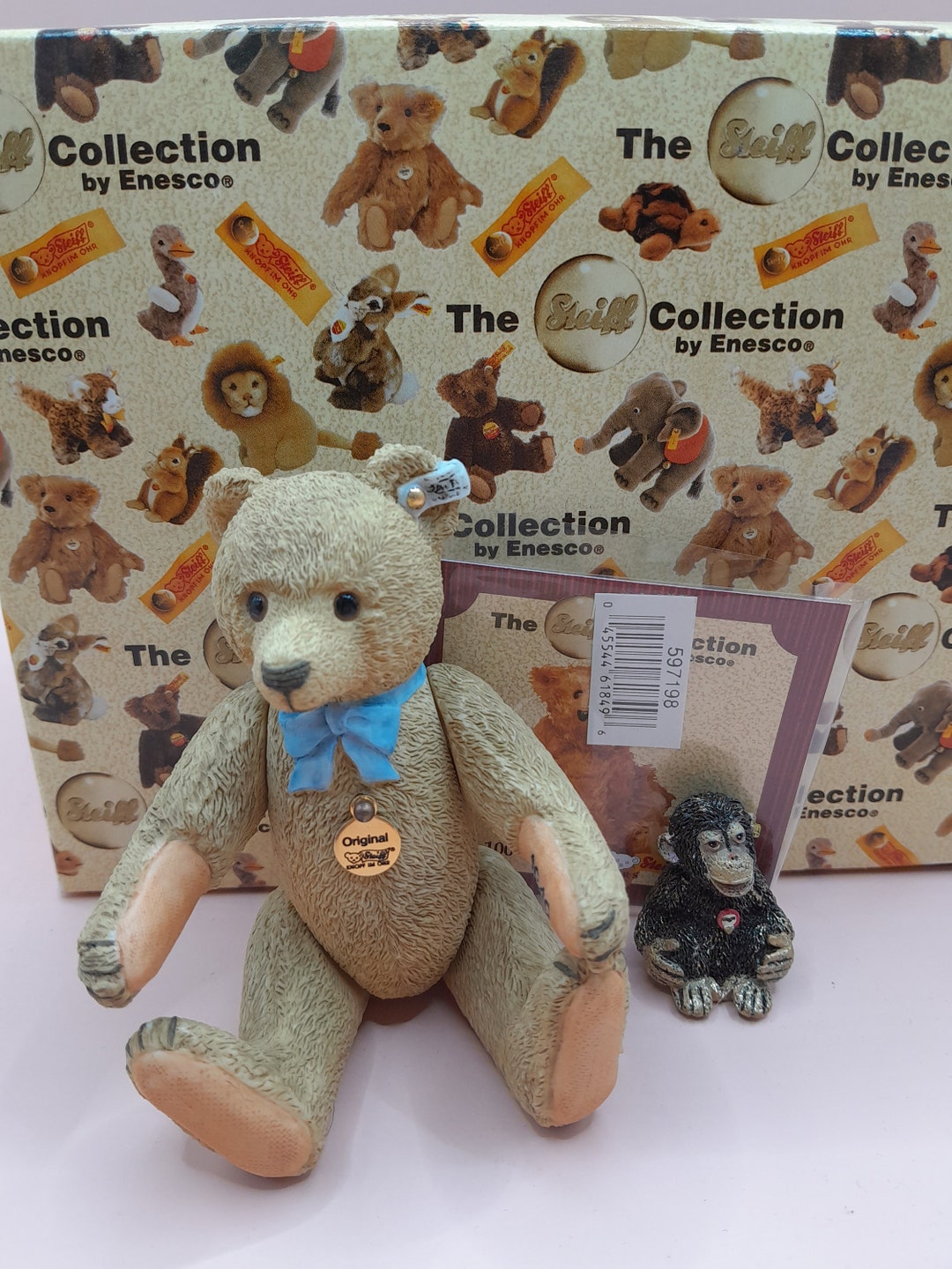 Steiff Collection 1949 Baby Bear Jocko Chimp Porcelain Figurine 9cm ...