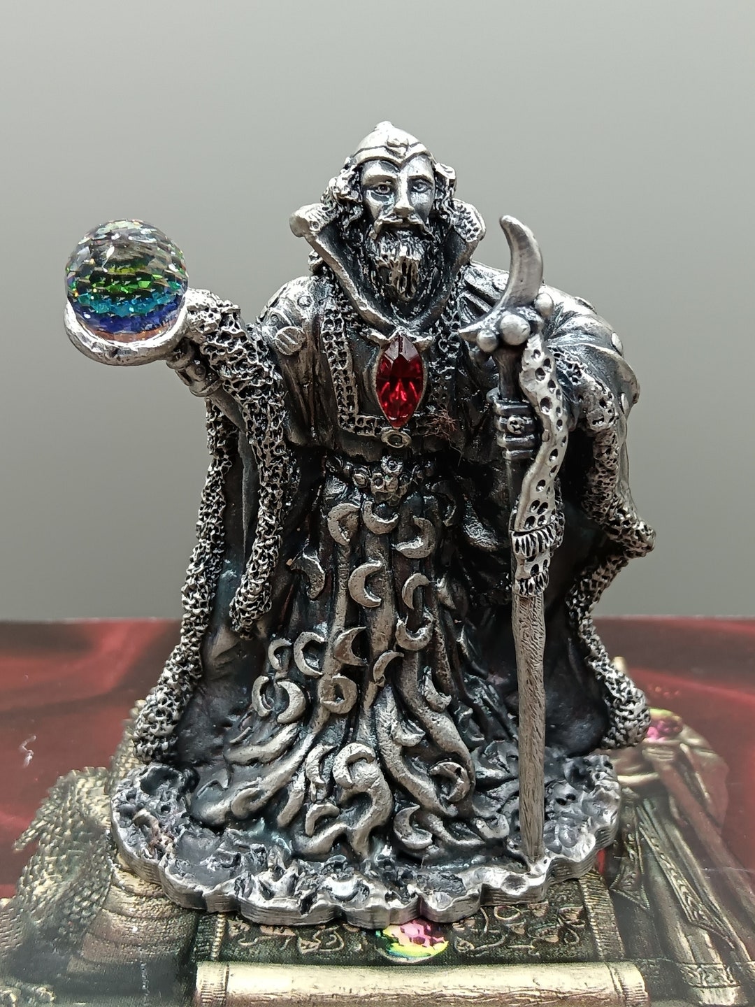 Myth and Magic by the Tudor Mintthe Moon Wizard Figurine 9cm Tall 3063 ...