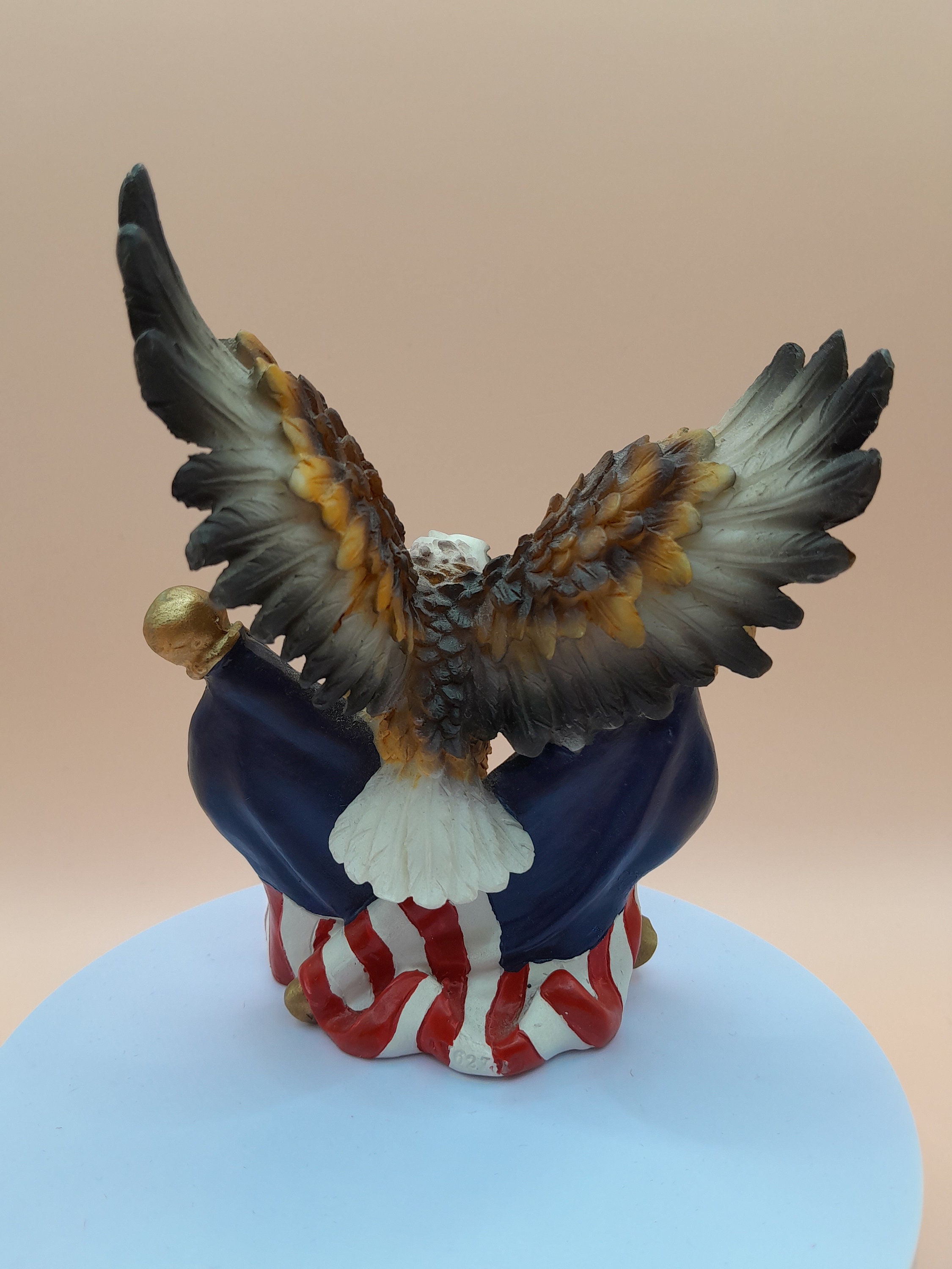 Eagle on United States Flag Figurine 13cm Tall - Etsy