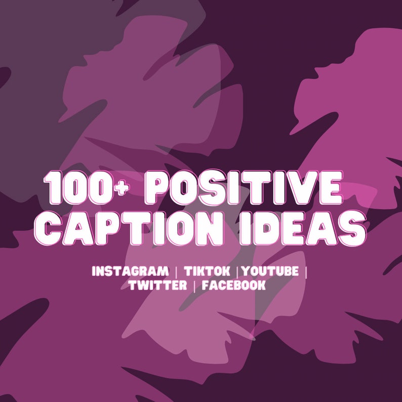 100 Positive Instagram Caption Ideas - Etsy