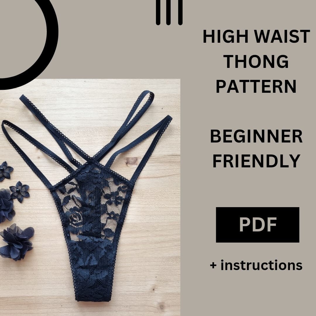 Panties Pattern, High Waist Thong, Easy Pattern, PDF + Instructions, S ...
