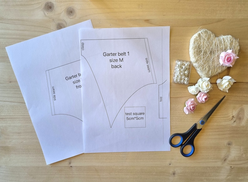 Garter Belt Pattern PDF, High Waist Suspender Belt. Easy Sewing Digital ...