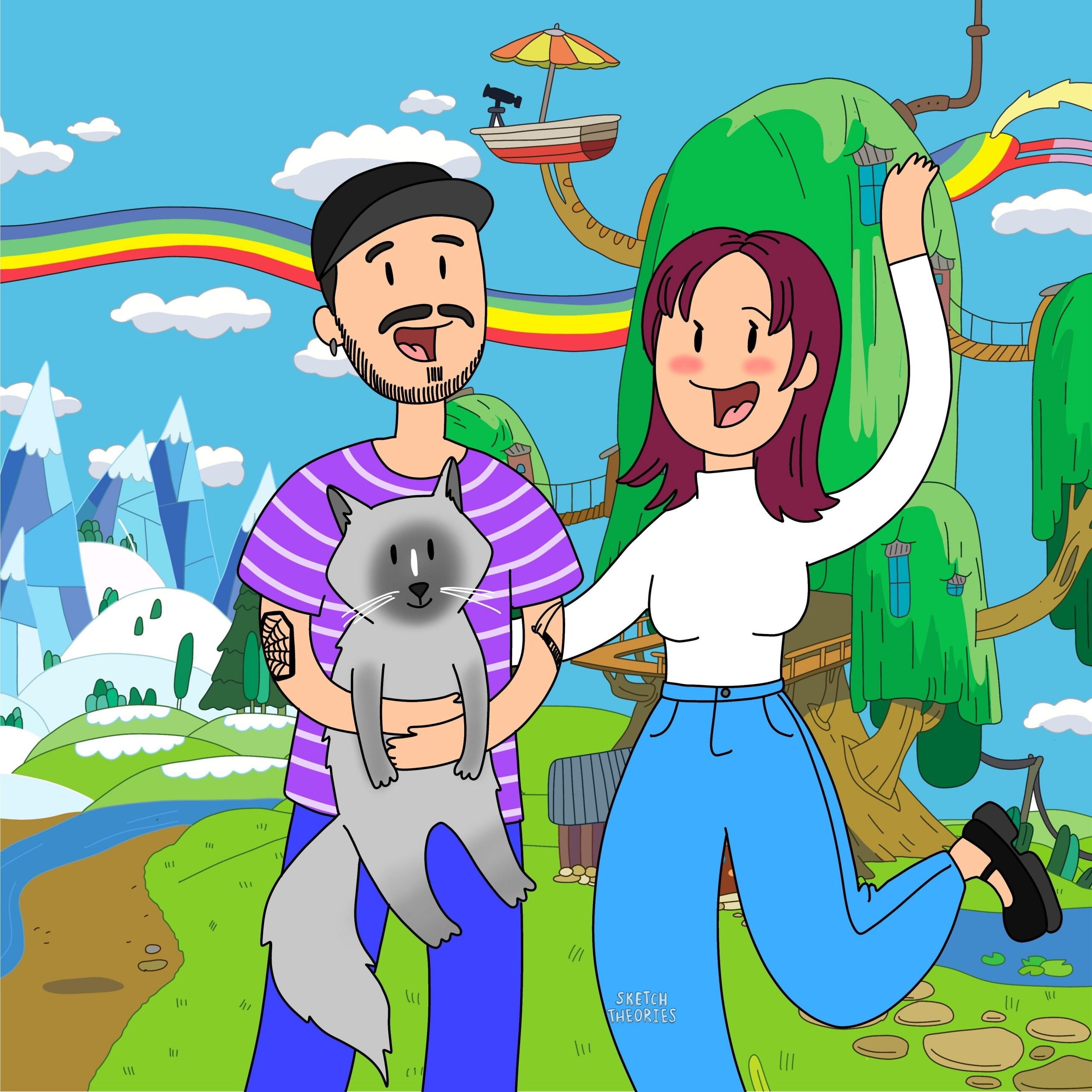 Adventure Time Style Original Portrait Adventure Time Custom - Etsy