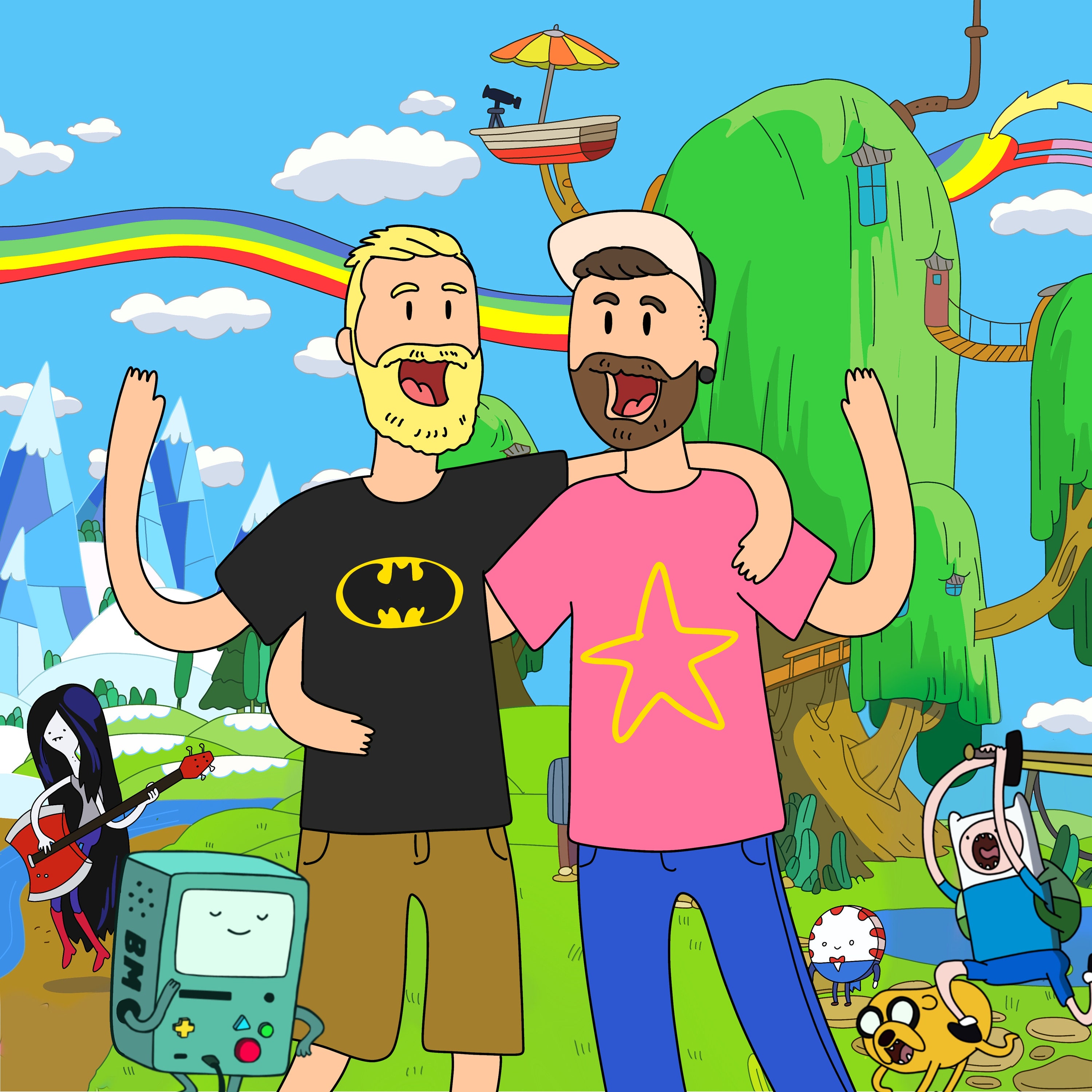 Adventure Time Portrait Couple Portrait Adventure Time Decor - Etsy ...