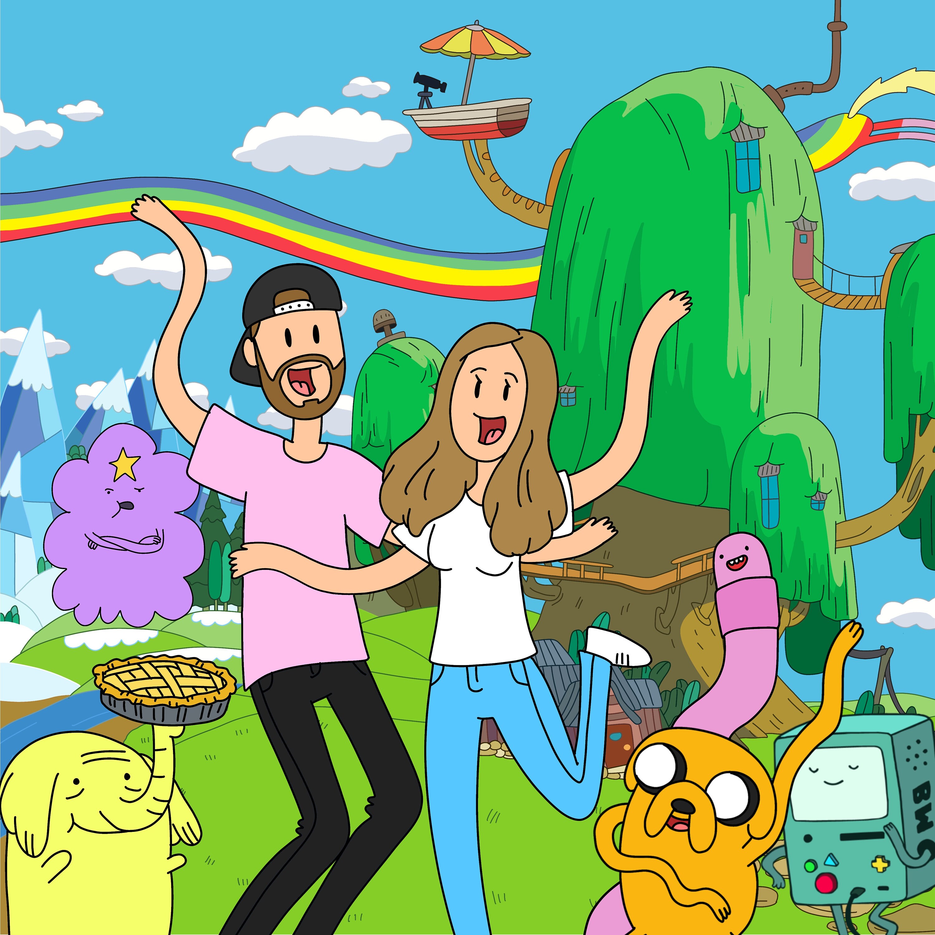 Adventure Time Portrait Couple Portrait Adventure Time Decor - Etsy ...