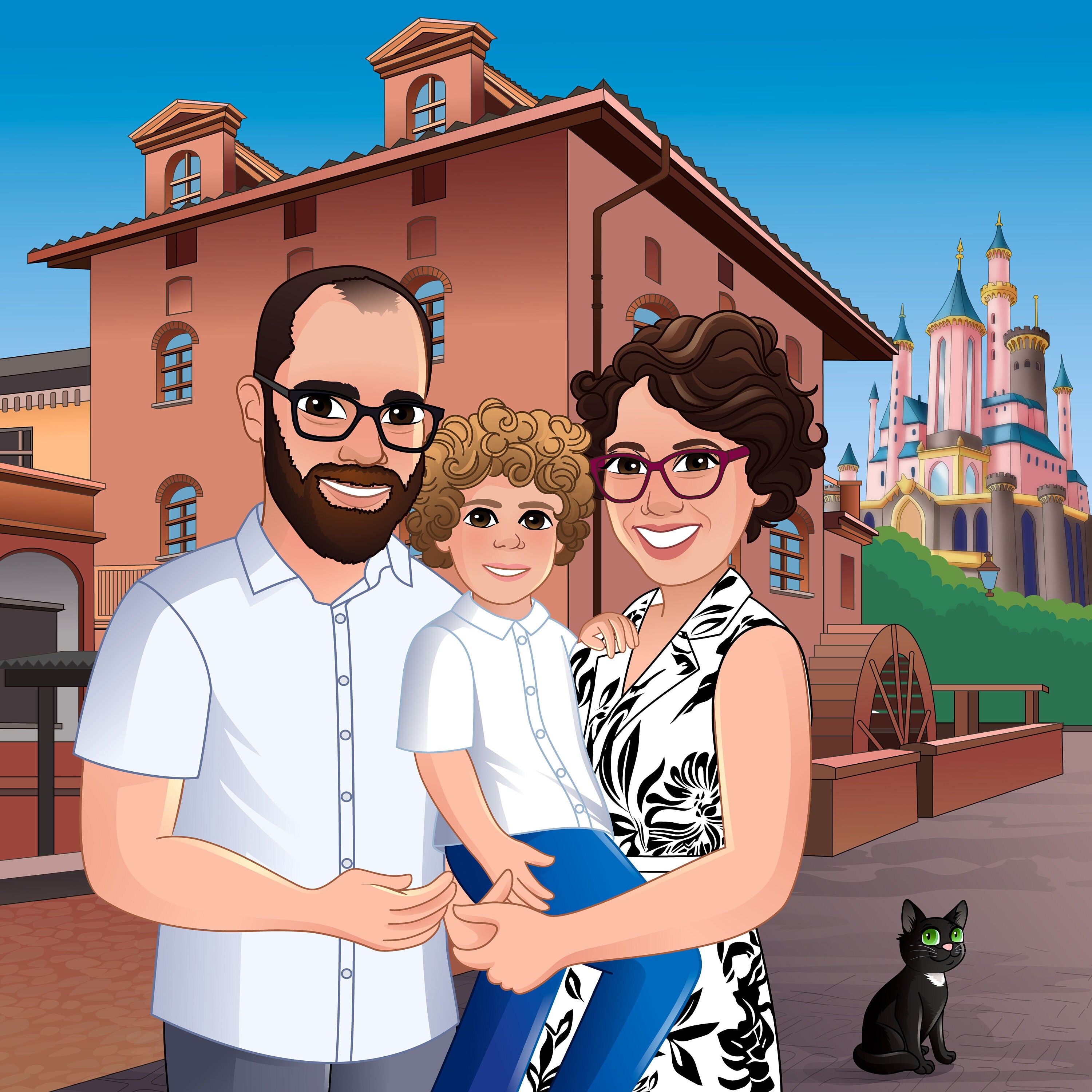 Custom Disney-cartoon Couple Portrait Drawing From Photo - Etsy