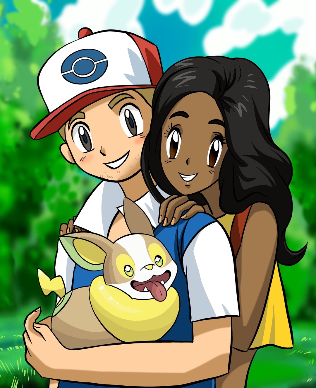 Custom Anime Character Couple Anime Portrait From Photo Custom Portrait ...