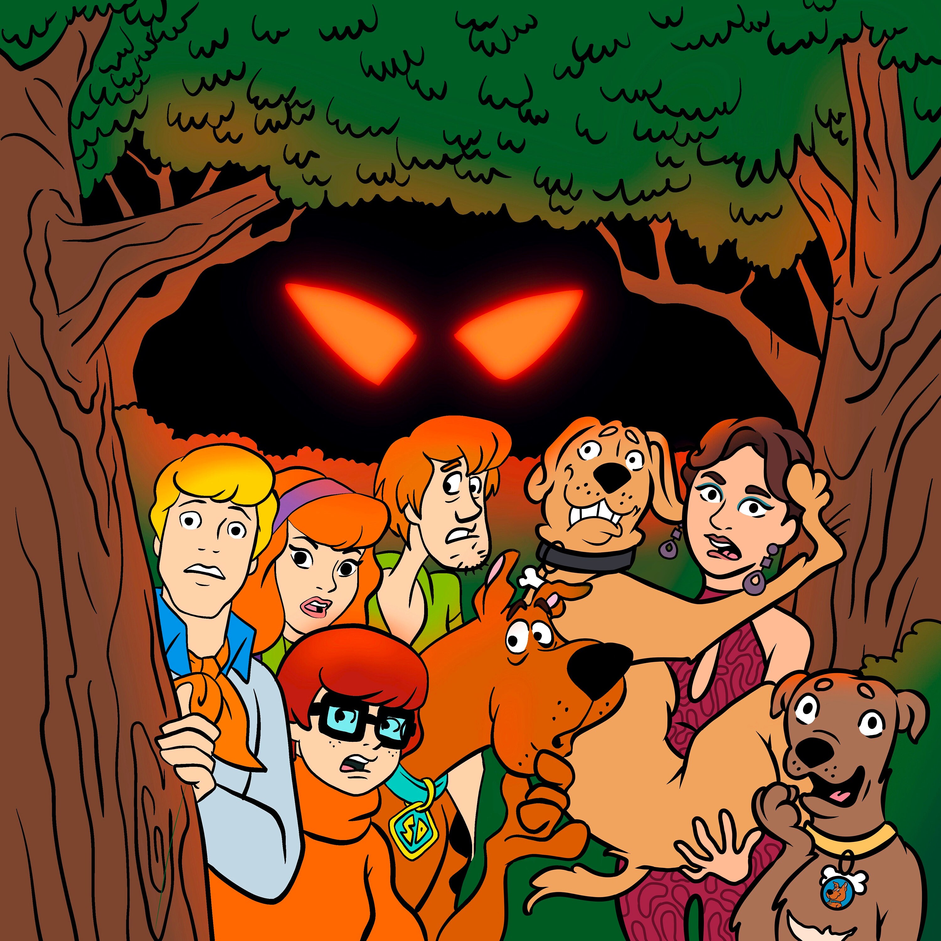 Custom Scooby Style Portraits Cartoon Caricature Drawing From - Etsy