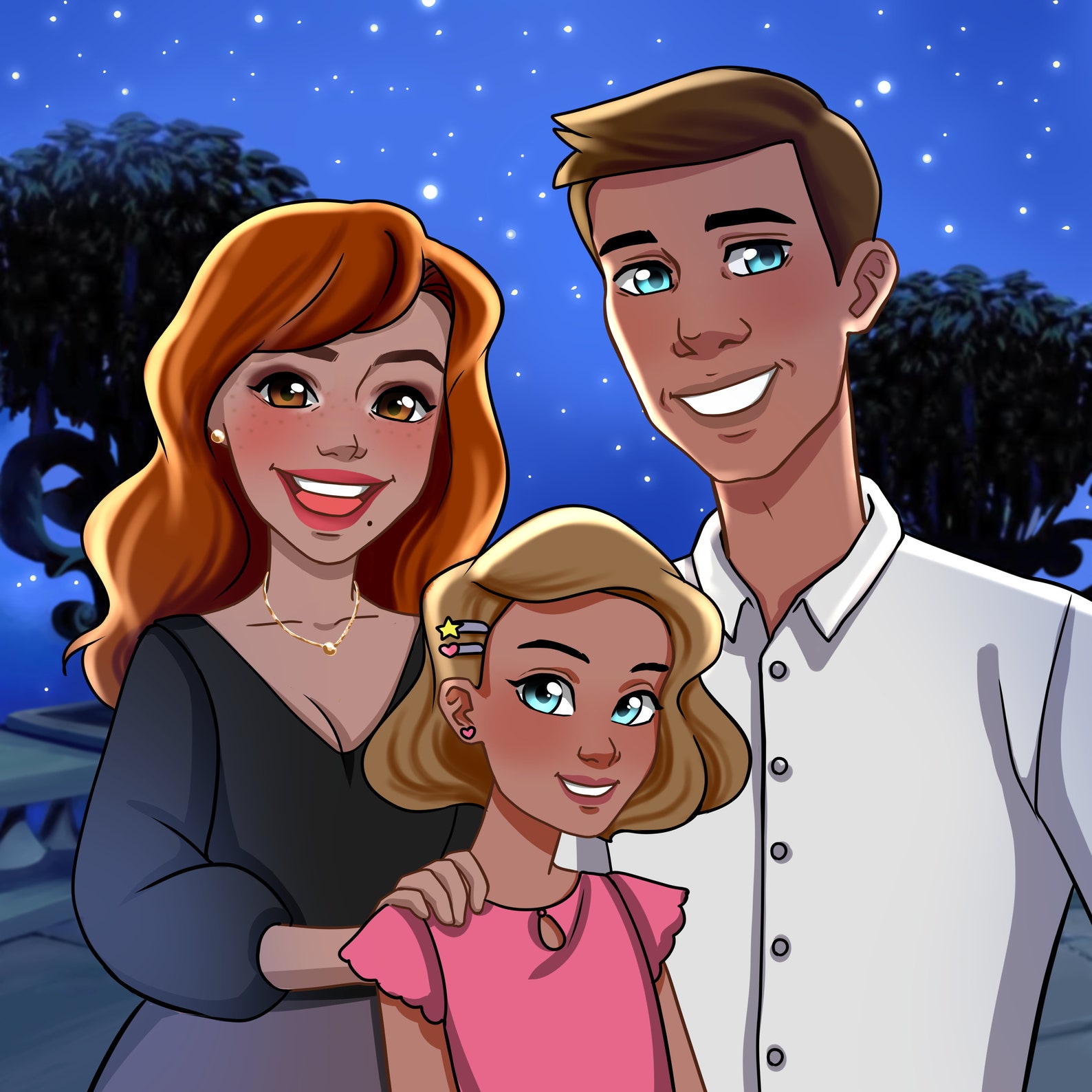 Custom Disney-cartoon Couple Portrait Drawing From Photo - Etsy