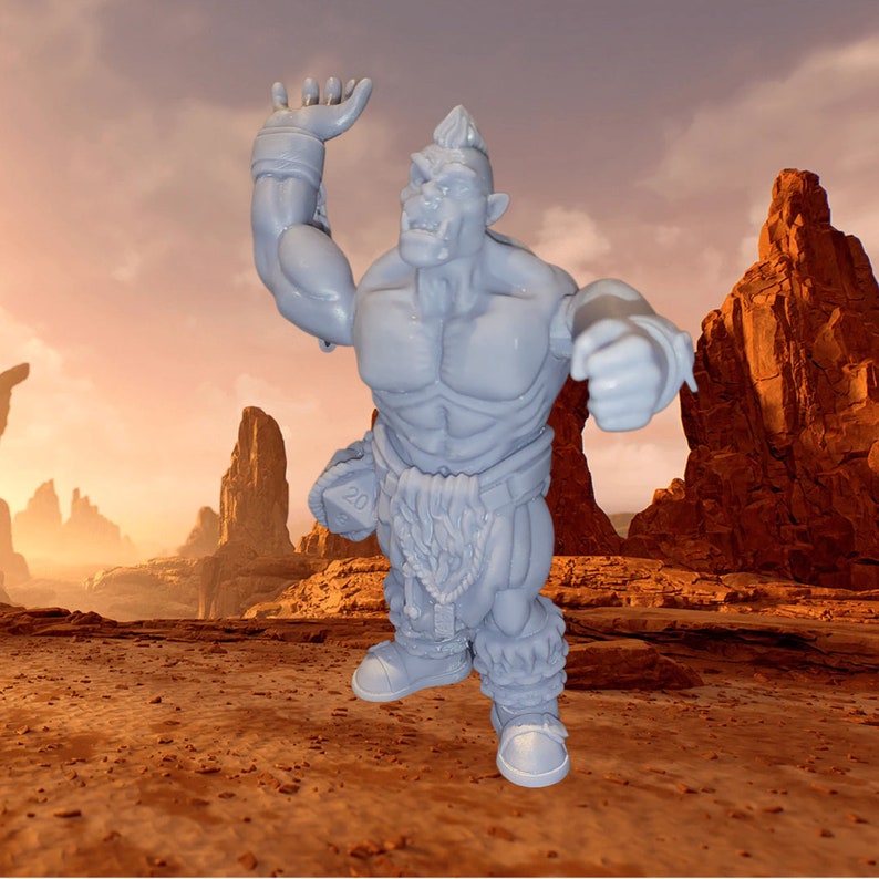 The Ultimate Orc Dice Thrower Paintable - Etsy