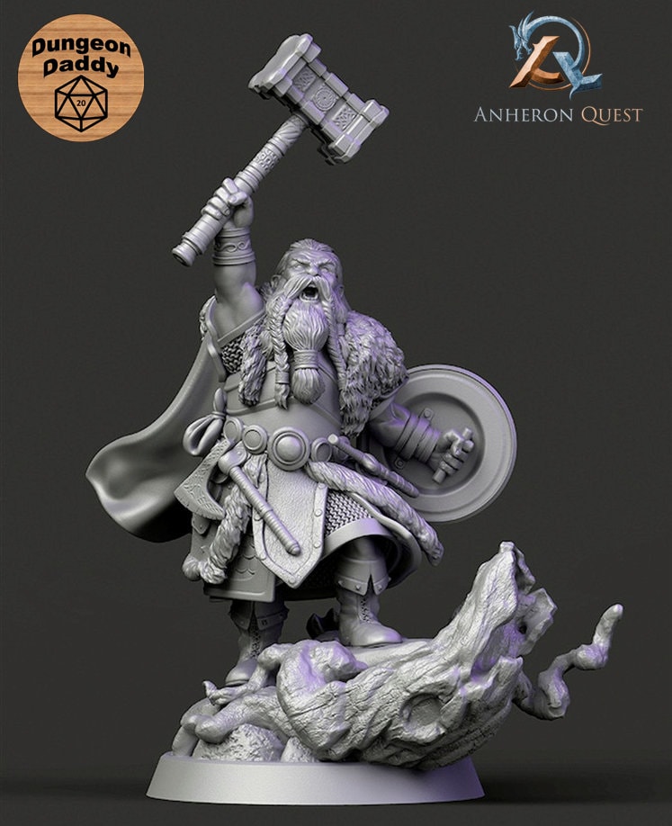 Dwarf Prince Thurimar Dnd Miniature 32/75mm Scale - Etsy