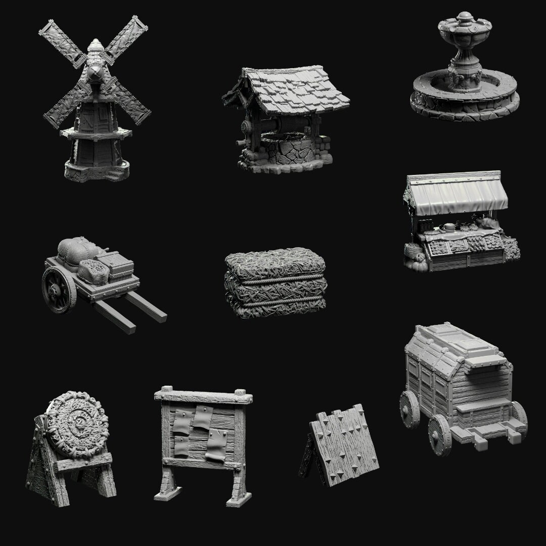 Mimic Tavern Town Props Terrain Dnd Miniature Props - Etsy
