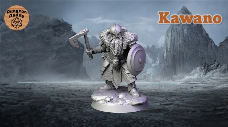 Dwarf Royal Guard Kawano Dnd Miniature 32mm Scale - Etsy