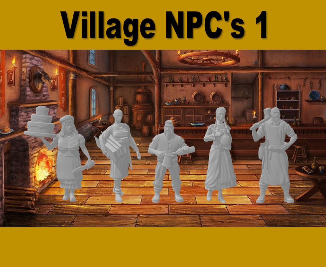 Dnd Miniatures Village Folk Npc's Set 1 - Etsy