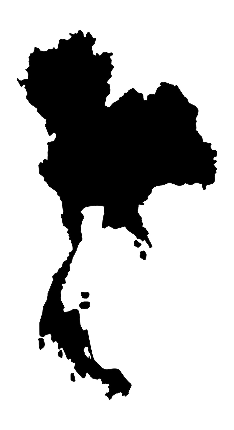 Thailand Map as SVG and PNG - Etsy Australia