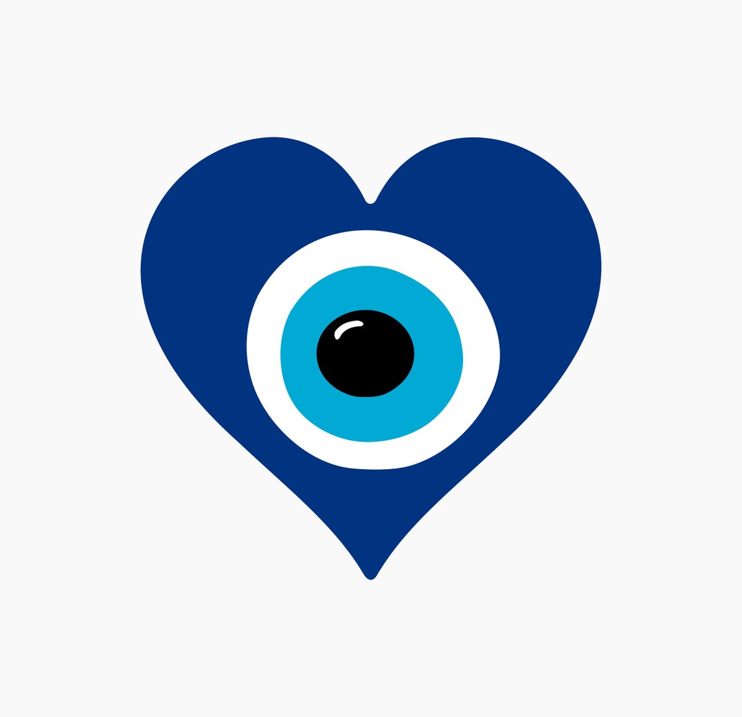 Nazar Bead as a Heart Digital File SVG PNG POD - Etsy