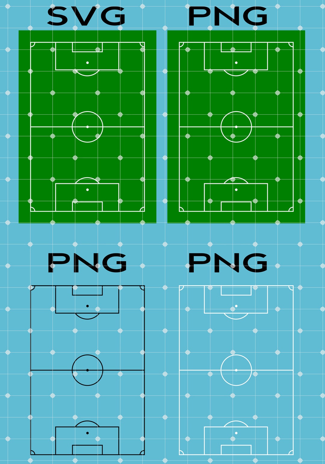 Soccer Field Digital SVG and PNG Print on Demand Football Plotter - Etsy