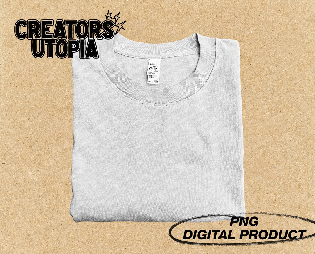 White FOLDED ONLY Los Angeles Apparel 1801GD Mockup Bundle Flat Lay ...