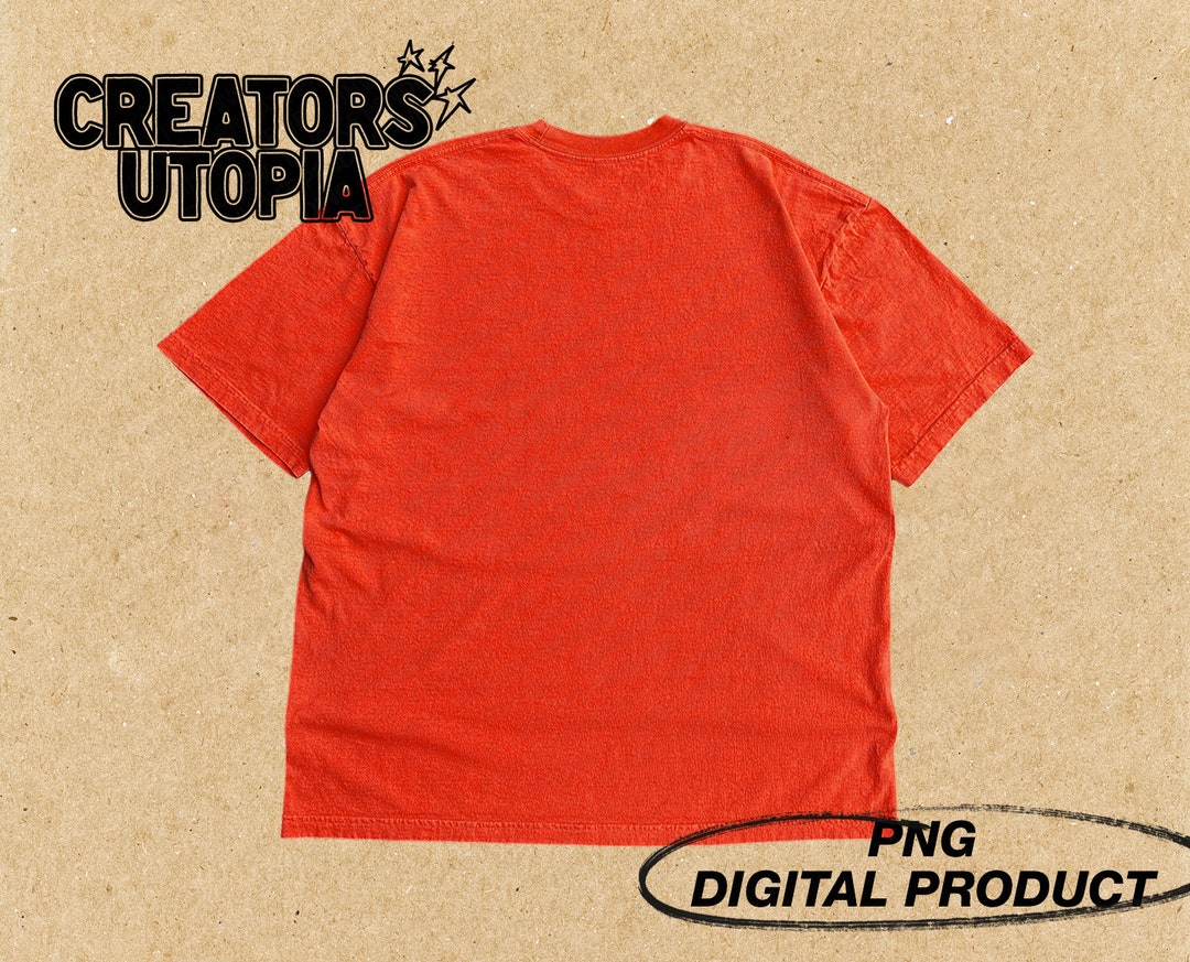 Orange Back Shirt, Los Angeles Apparel 1801GD Mockup, Bundle of Tee ...