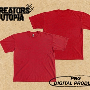Dark Red Front and Back Shirt, Los Angeles Apparel 1801GD Mockup ...