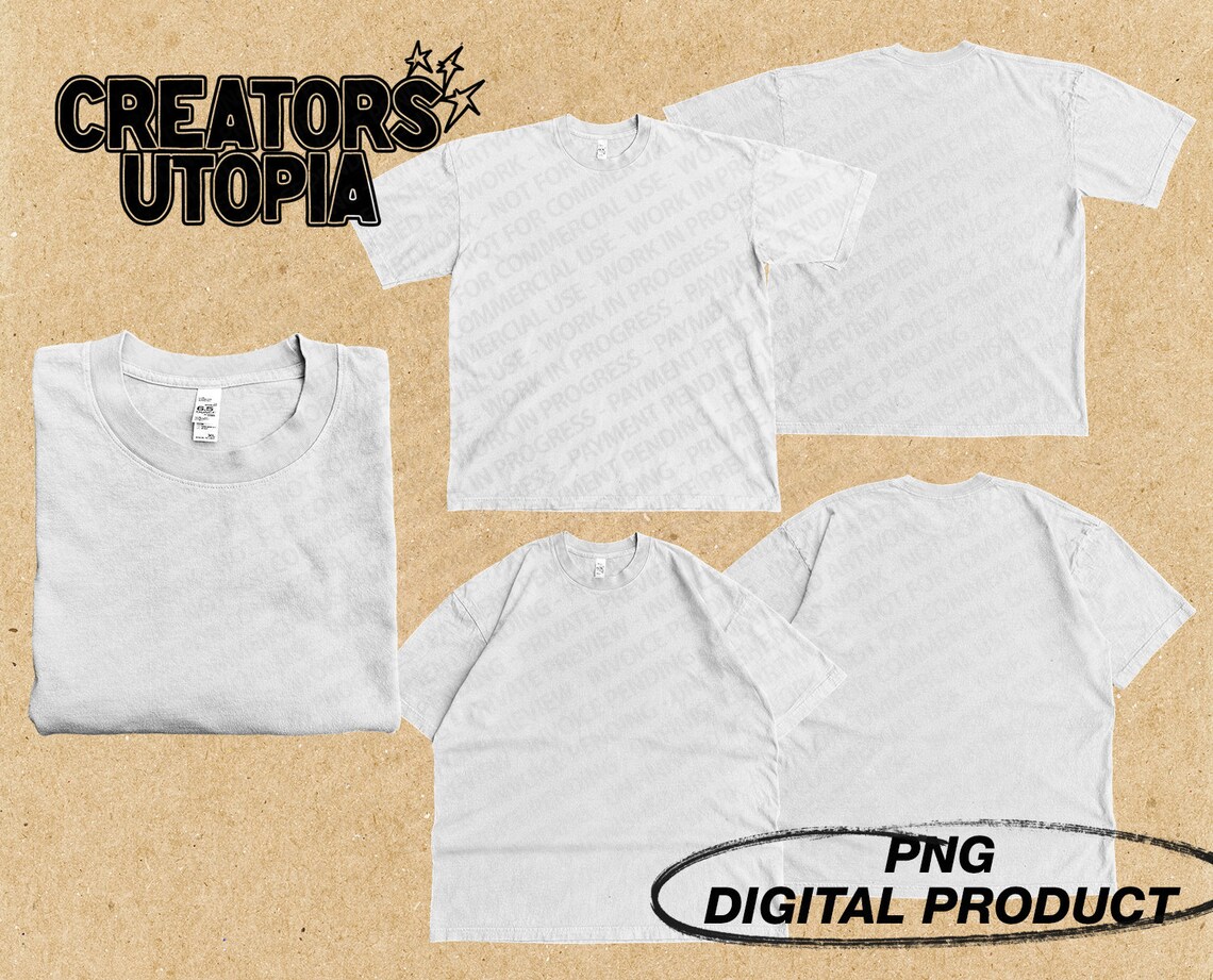 White Full Big Bundle Pack Los Angeles Apparel 1801GD Mockup Flat Canva ...