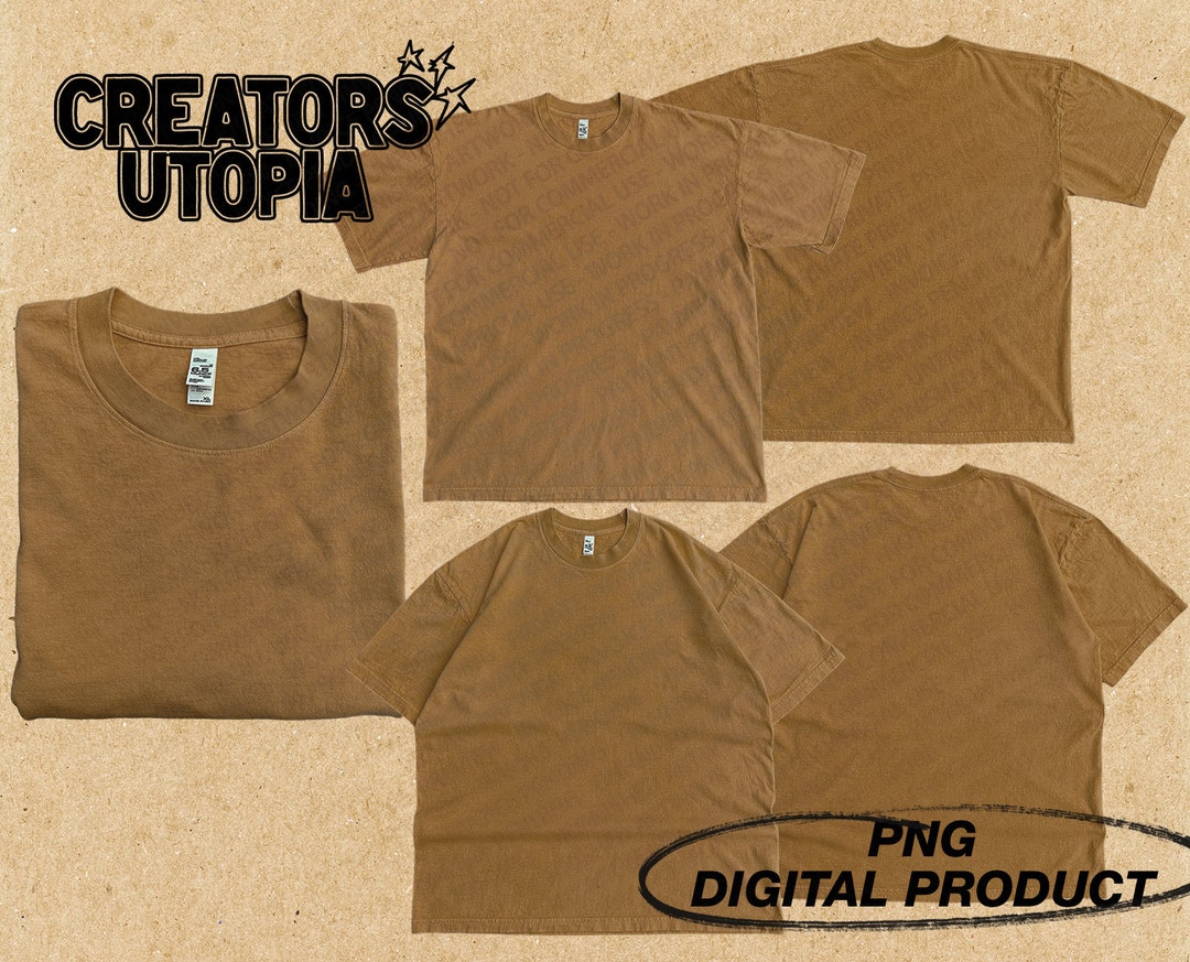 Brass Big Bundle Pack, Los Angeles Apparel 1801GD Mockup, Bundle Tee ...