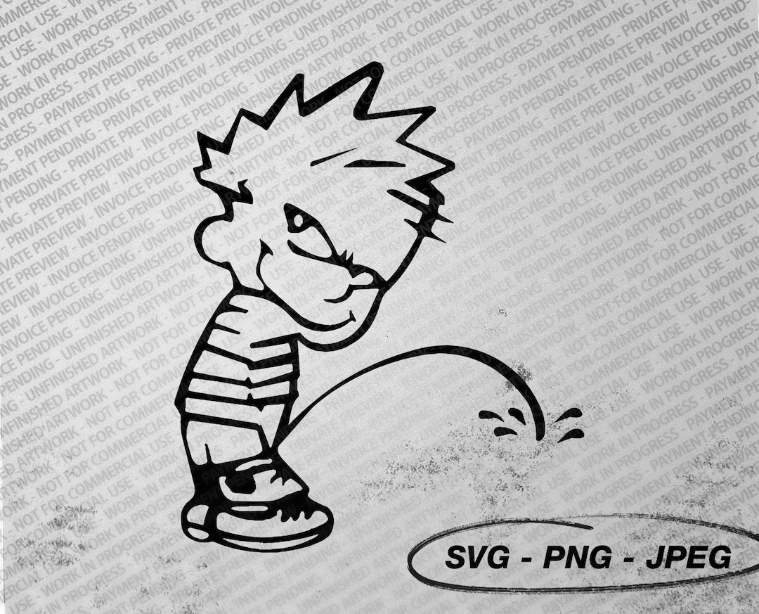 Calvin Peeing, Calvin Pee, Funny, Gag, Truck, No Quema Cuh, Trucker ...