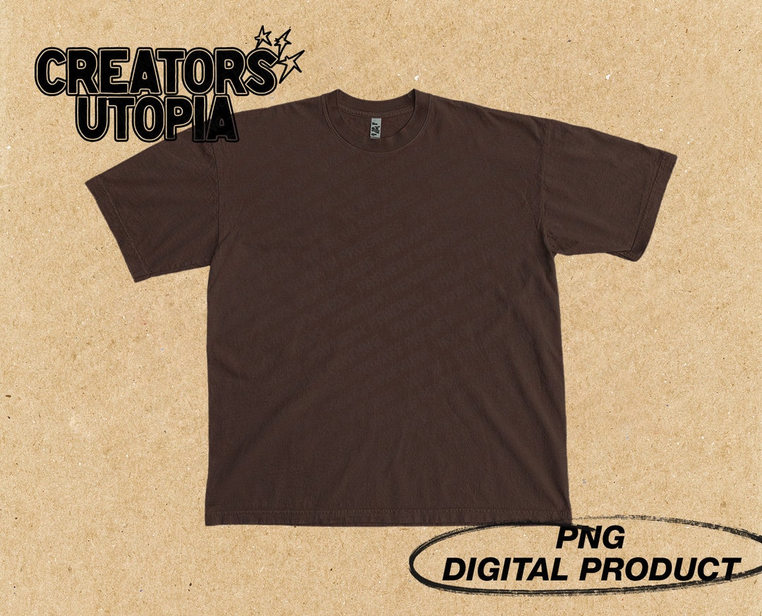 Chocolate Mocha Brown Front Shirt, Los Angeles Apparel 1801GD Mockup ...