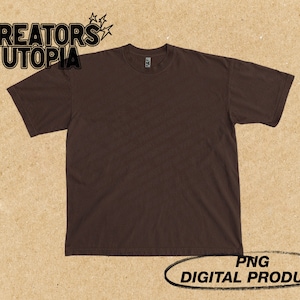 Chocolate Mocha Brown Front Shirt, Los Angeles Apparel 1801GD Mockup ...