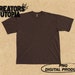 Chocolate Mocha Brown Front Shirt, Los Angeles Apparel 1801GD Mockup ...