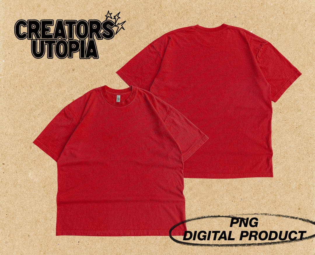 Dark Red Front and Back Shirt, Los Angeles Apparel 1801GD Mockup ...