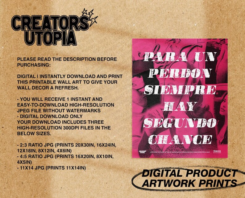 Becky G Segundo Chance Music Art Print, 2ndo Chance Poster, Becky G ...